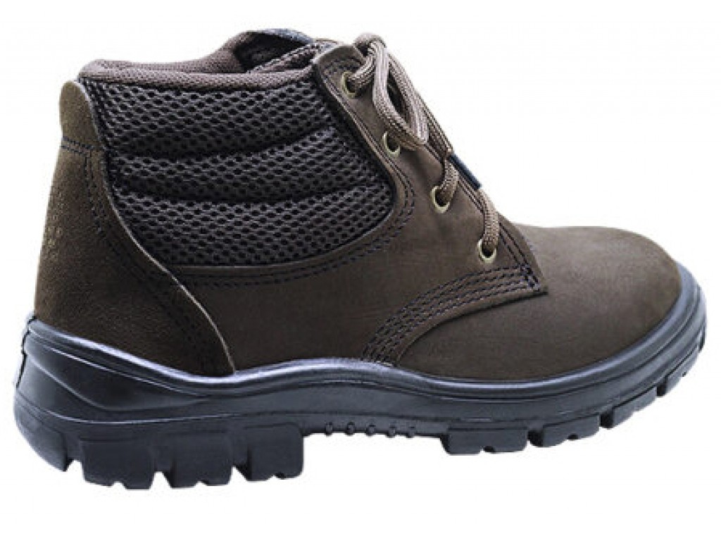 Botina Nobuck Flex Marrom com bico de pvc - Kadesh